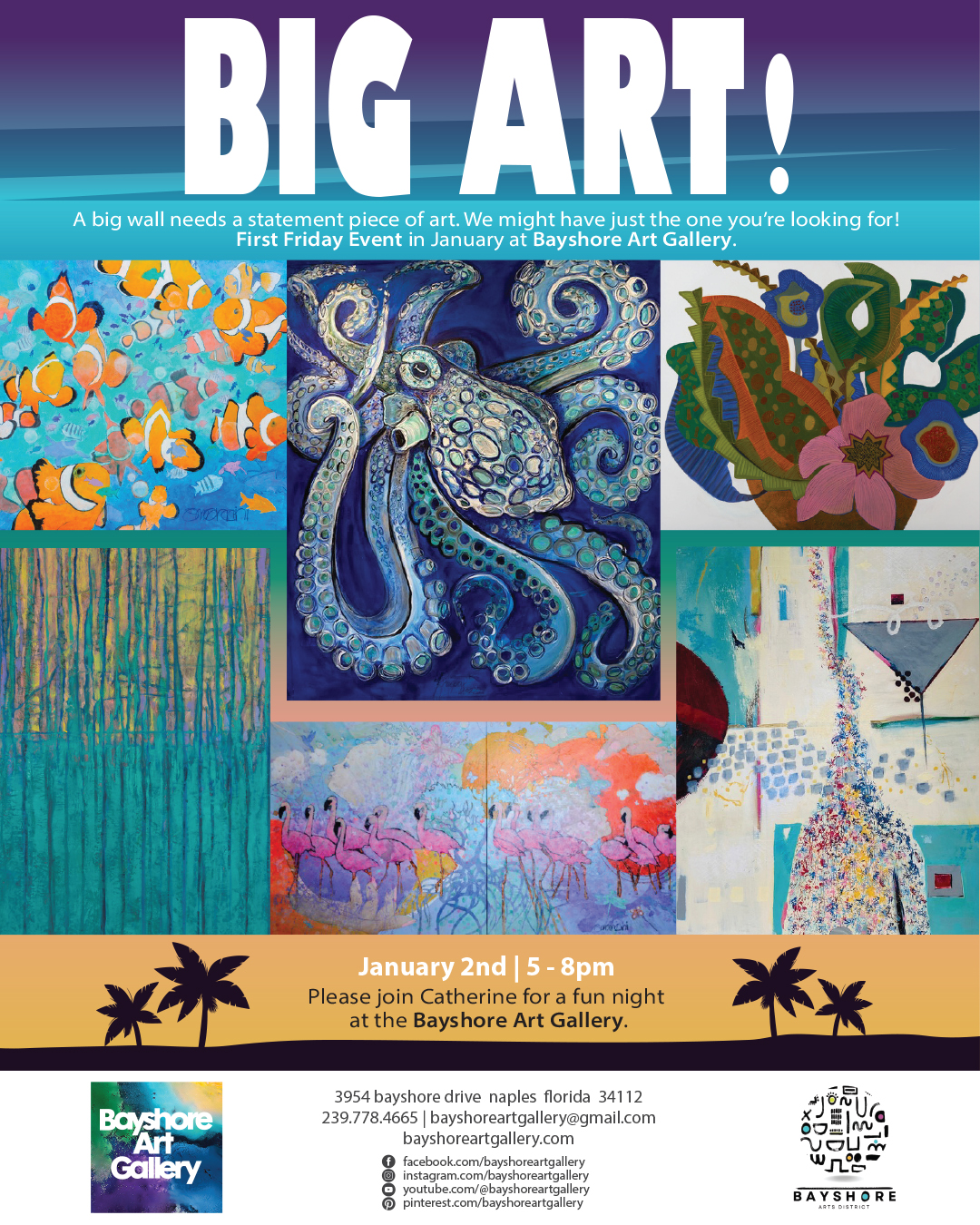 Big Art First Friday - Bayshore Art Gallery - contemporary art gallery ...